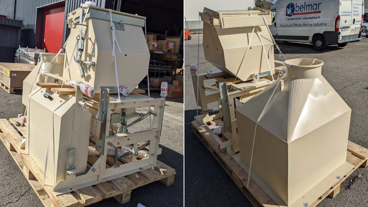 Shipping of a bagging machine for a cocoa production plant - Belmar ...